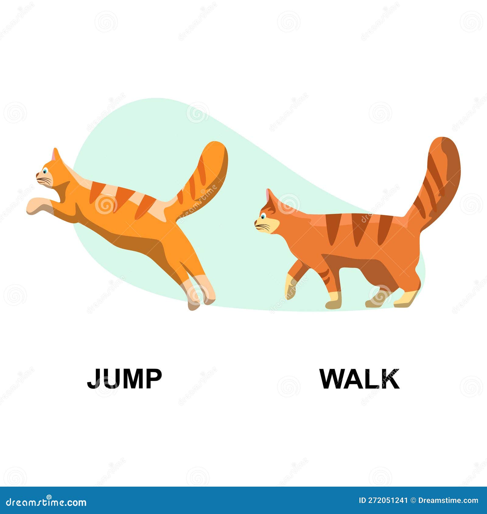 Comparison Adjective Child Explanation Card Cartoon Vector ...