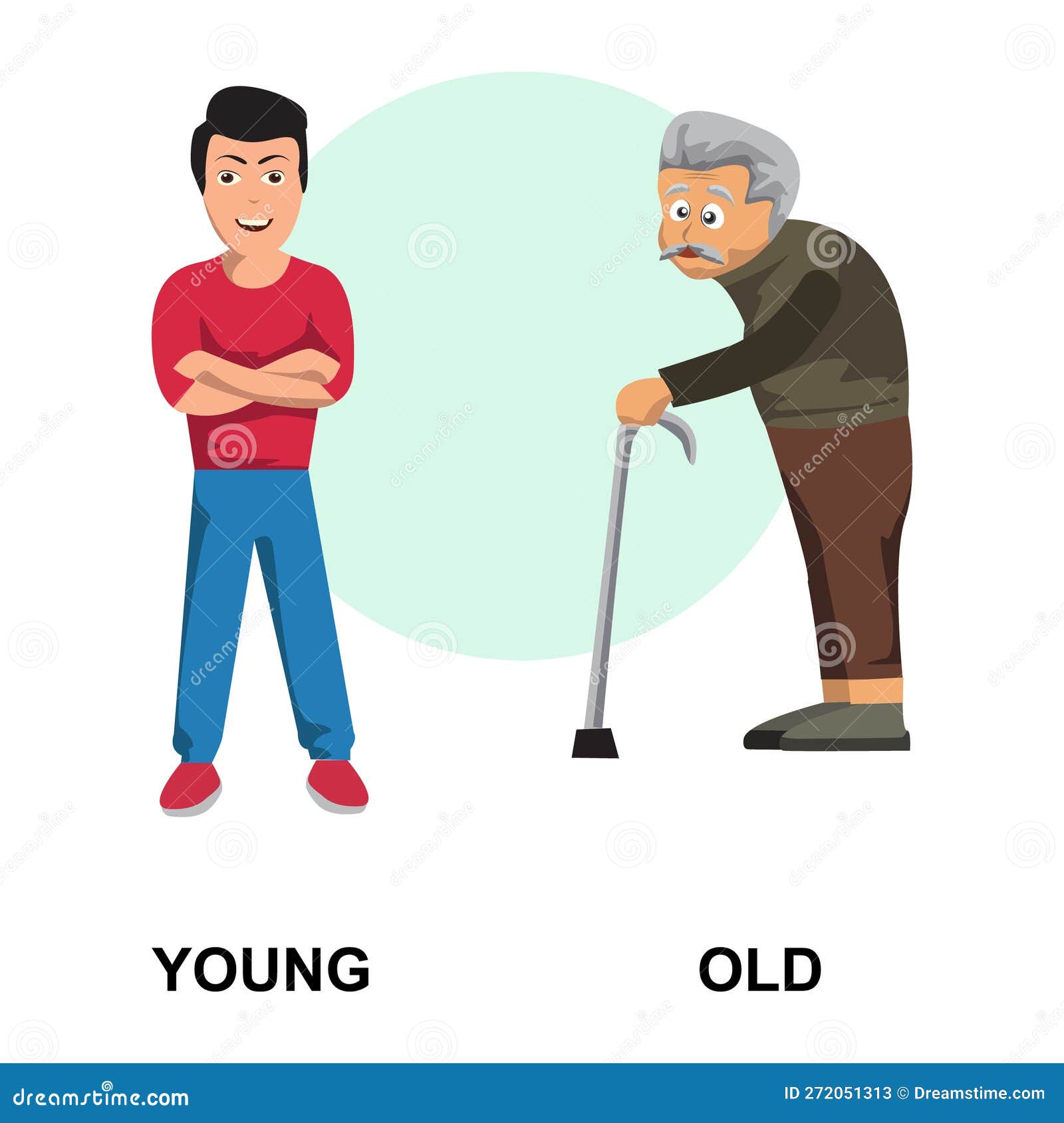 Comparison Adjective Child Explanation Card Stock Vector - Illustration ...