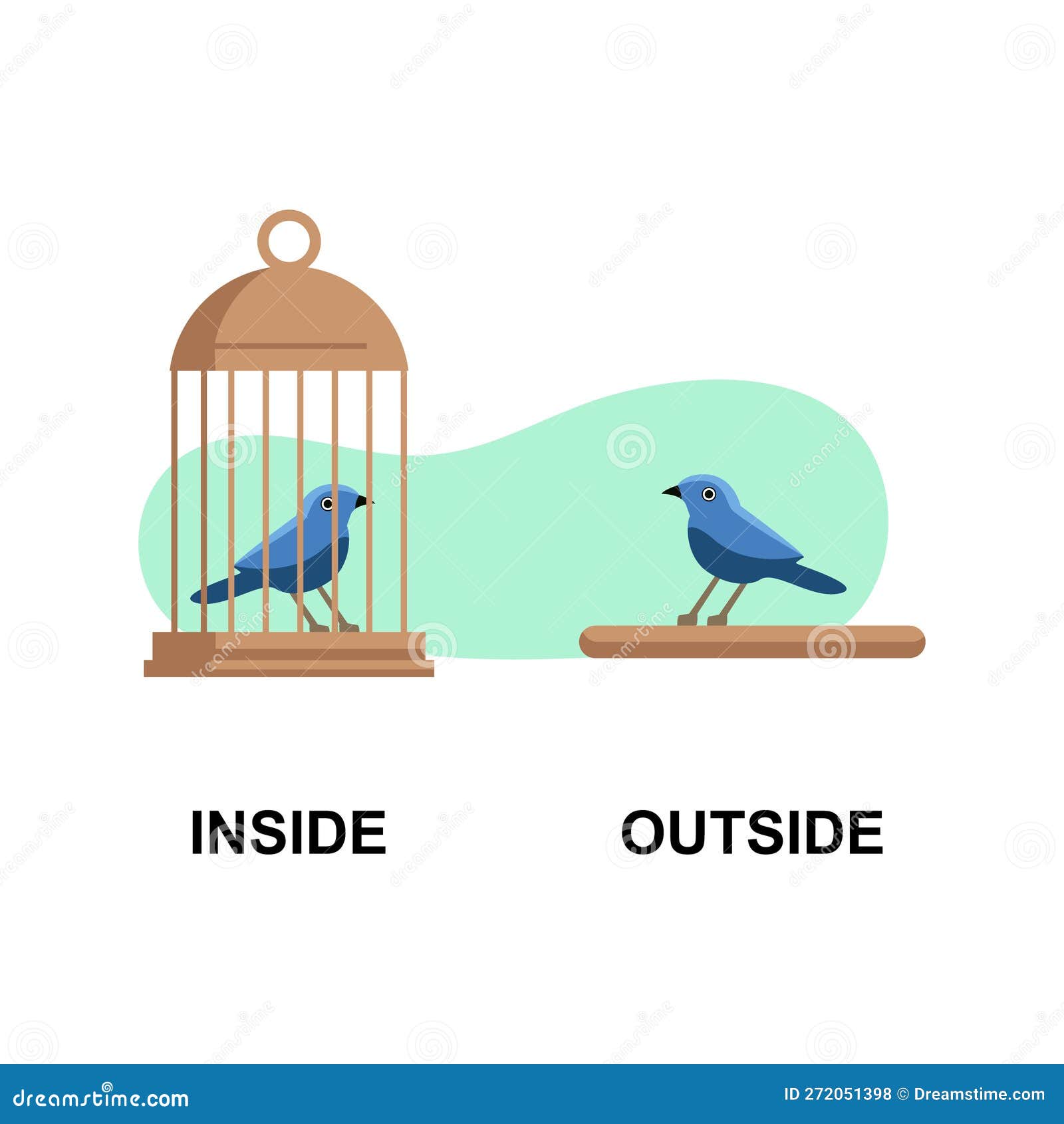 Comparison Adjective Child Explanation Card Vector Illustration ...