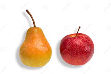 Comparison - Apple and Pear Stock Image - Image of fruit, comparing ...