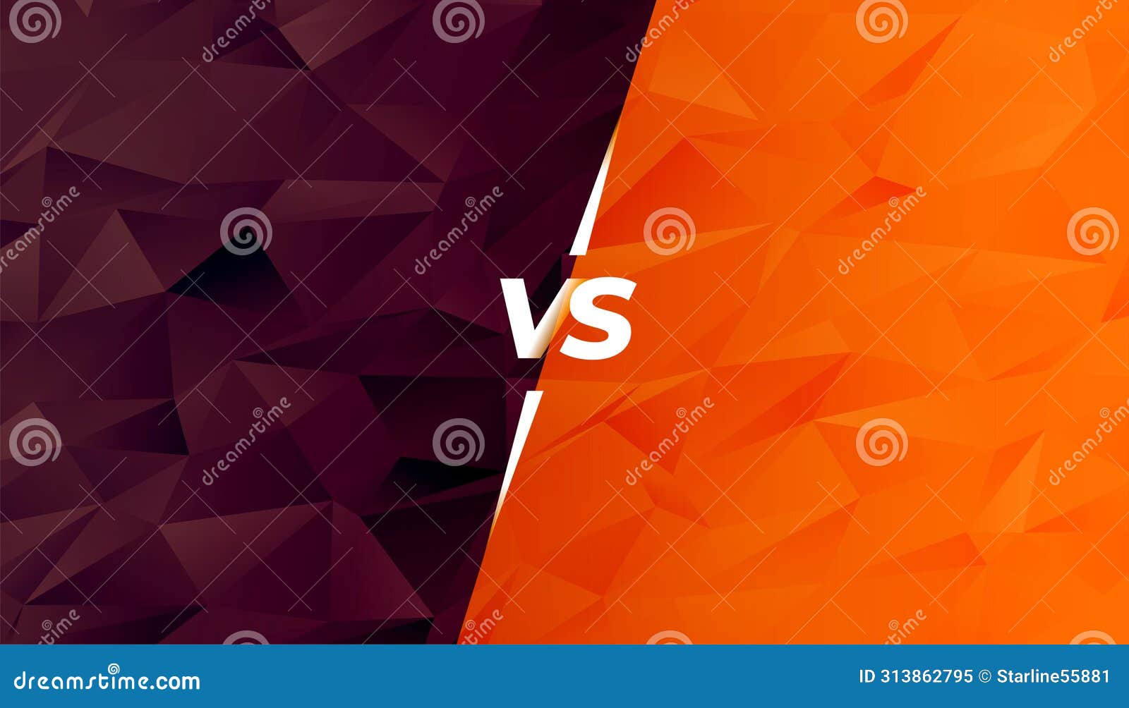 Comparison or Battle Versus Screen in Low Poly Style Stock Vector ...