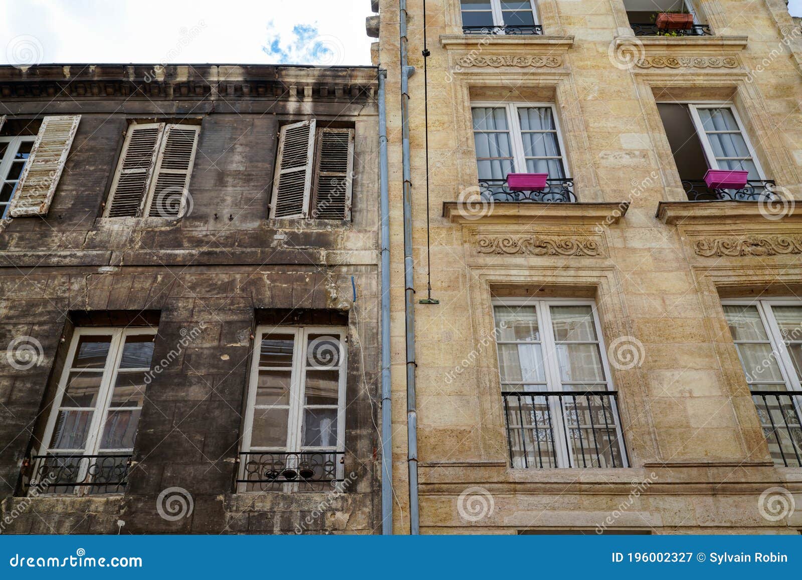 Comparison Building before and after Cleaning Front Facades with ...