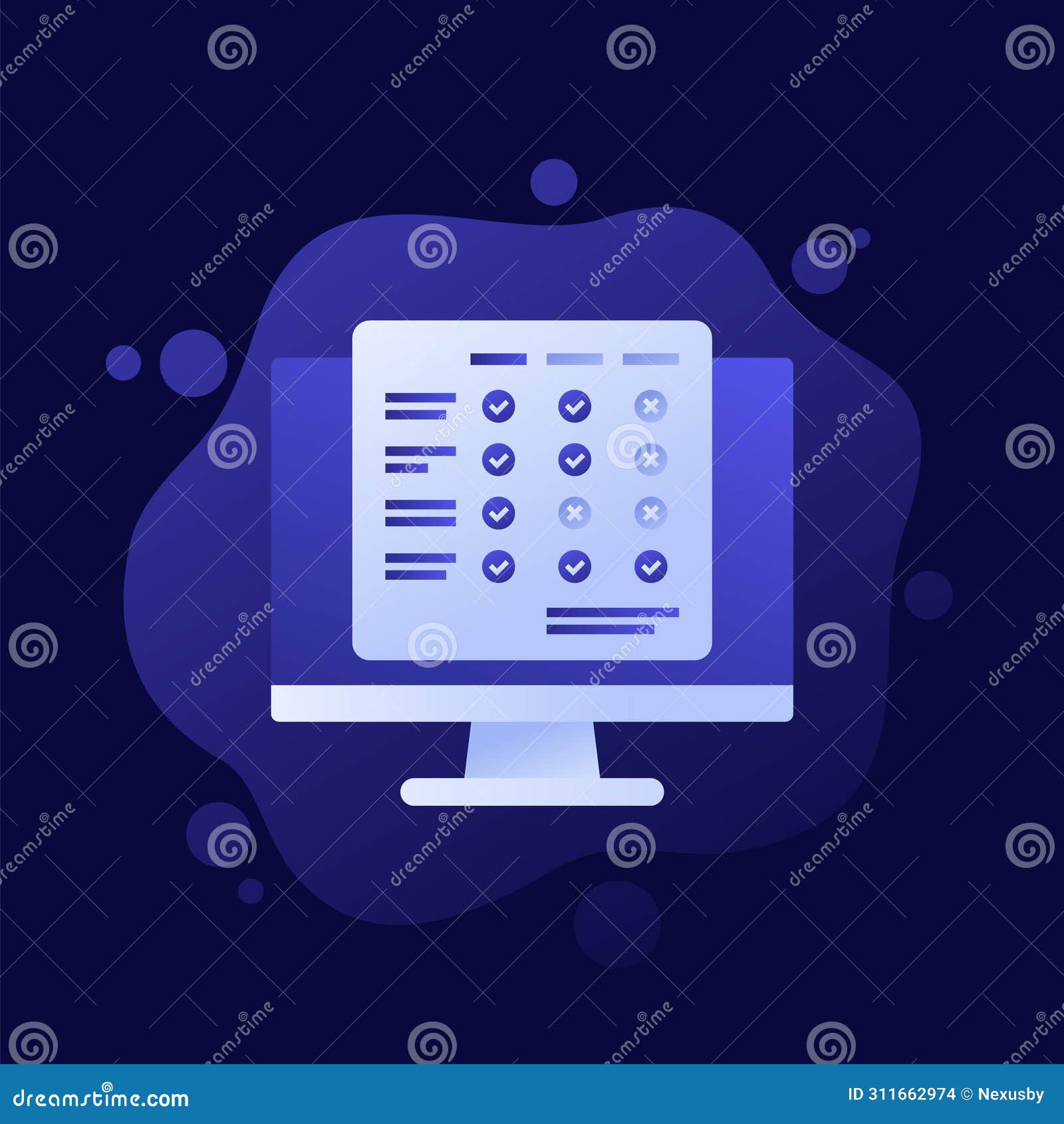 Comparison Chart with a Computer Vector Design Stock Vector ...