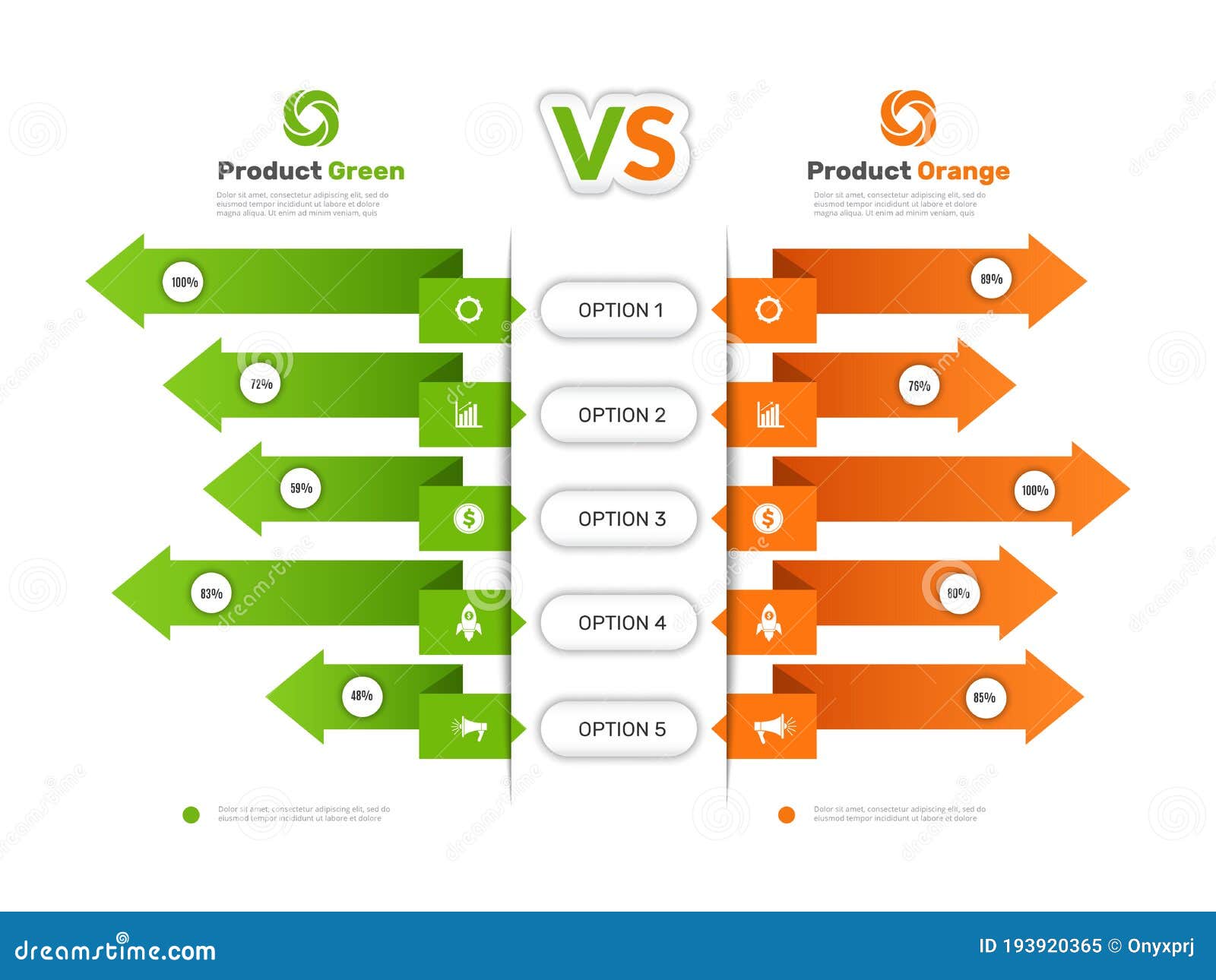 Comparison Chart. Infographic Table with Compare Business Info Products ... Comparison Chart. Infographic Table with Compare Business Info Products ...