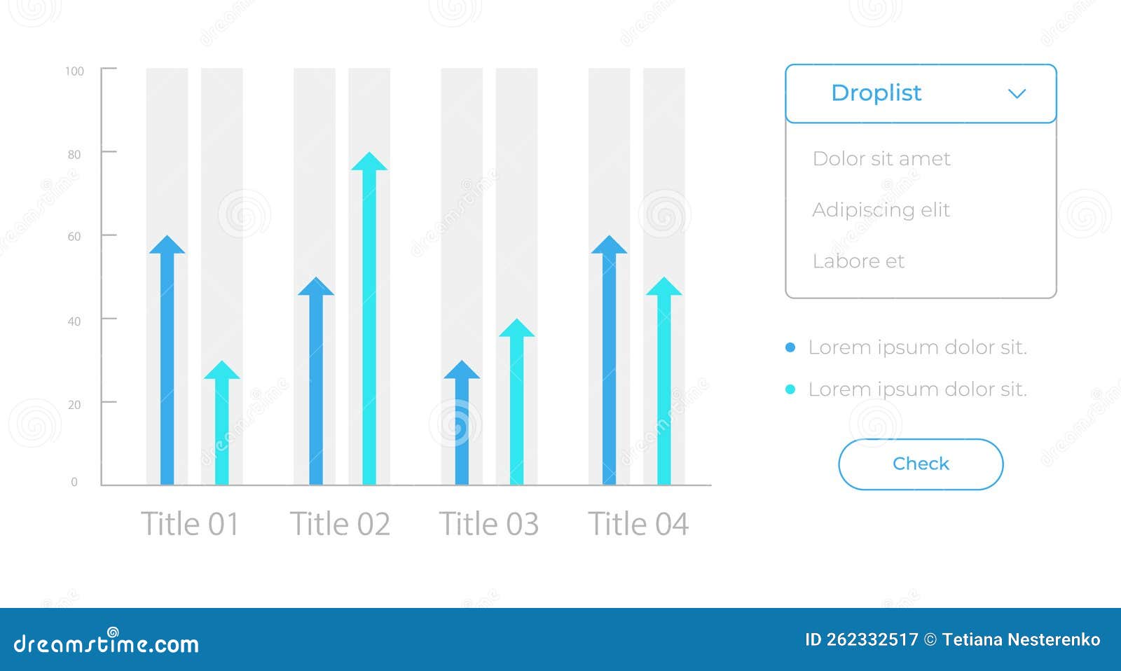 Comparison Chart UI Element Template Stock Vector - Illustration of information, design: 262332517