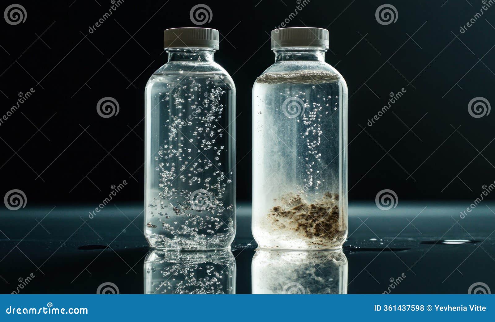 Comparison Of The Water And Air Masses Of The Planet Earth Stock Image ...