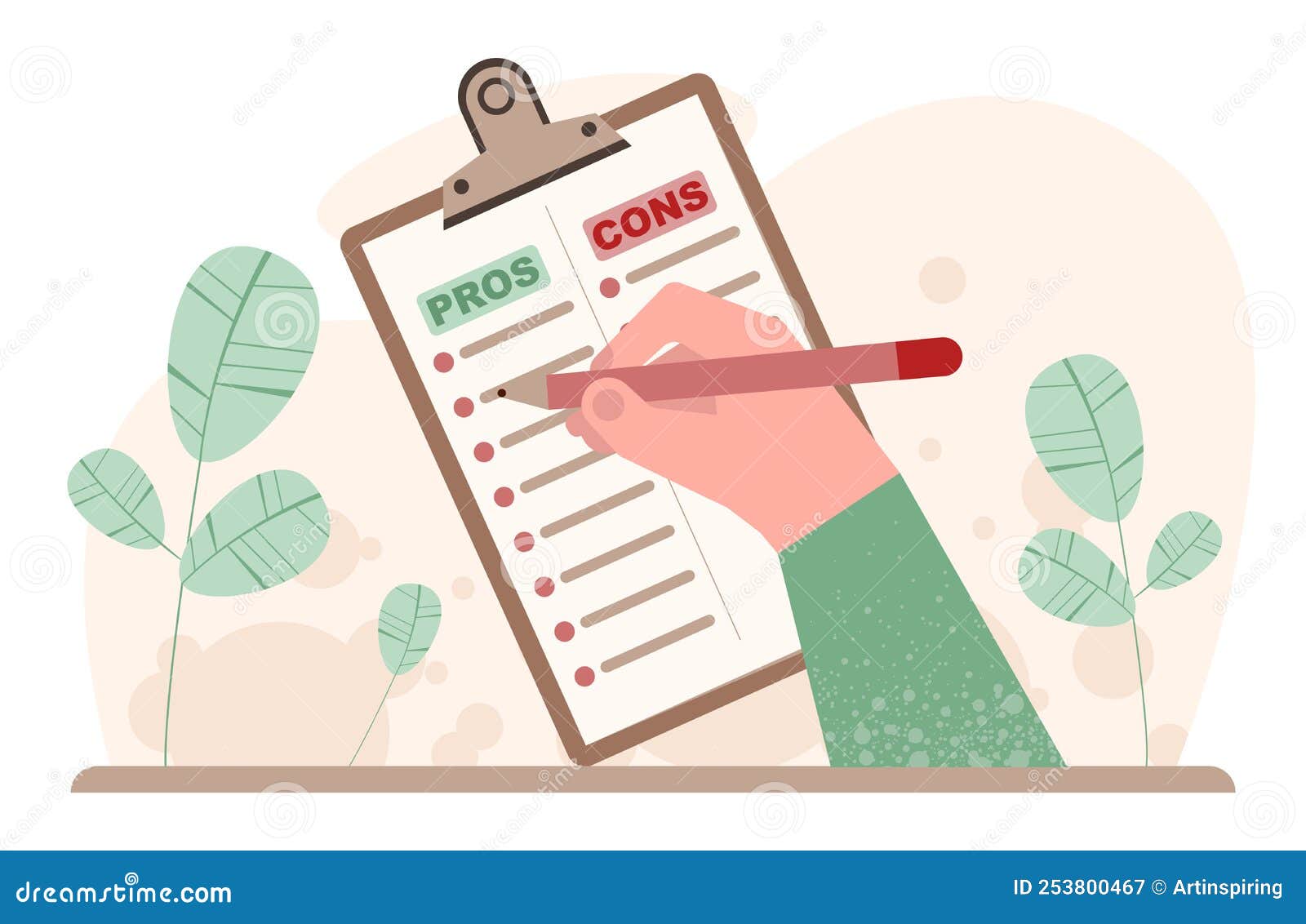 Comparison Concept. Pros and Cons with Two Choices Stock Vector ...