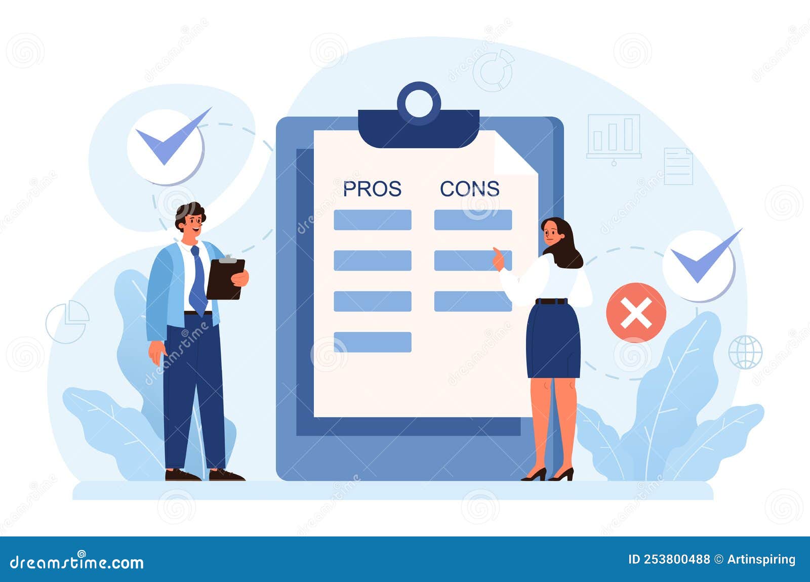 Comparison Concept. Pros and Cons with Two Choices Stock Vector ...