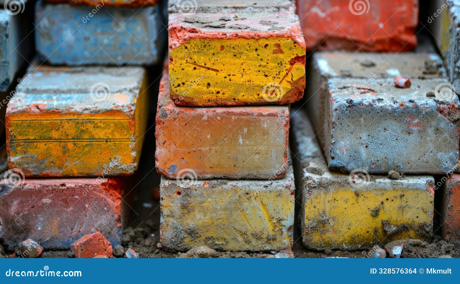 Comparison of Construction Materials with Color Variations in Blocks at ...