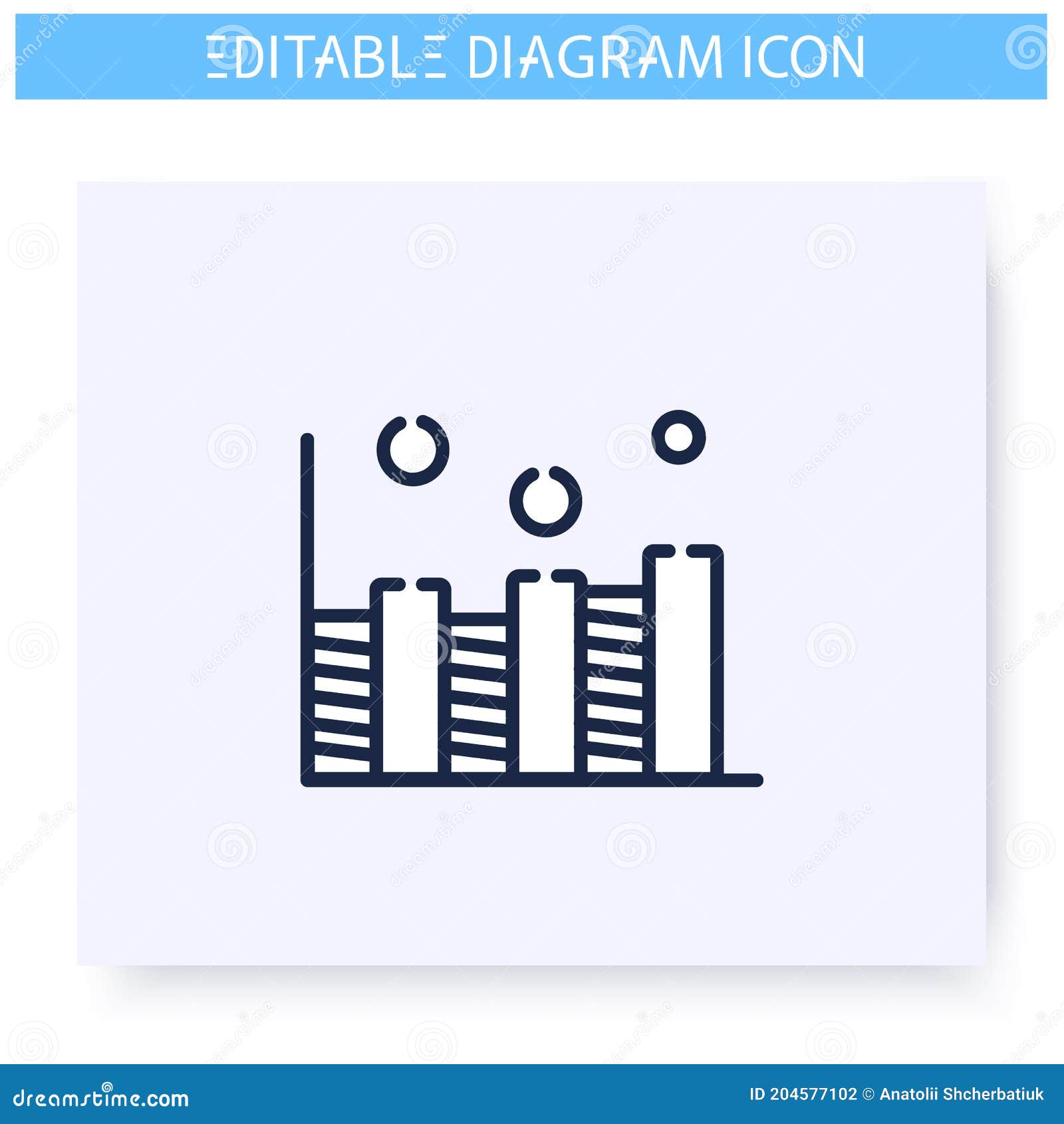 Comparison Diagram Line Icon.Editable Illustration Stock Vector ...
