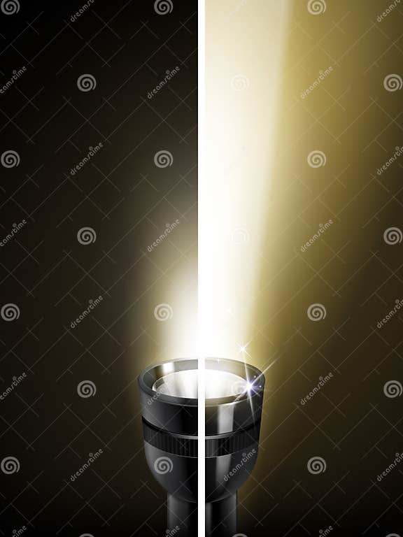 Comparison of flashlight stock illustration. Illustration of torch ...