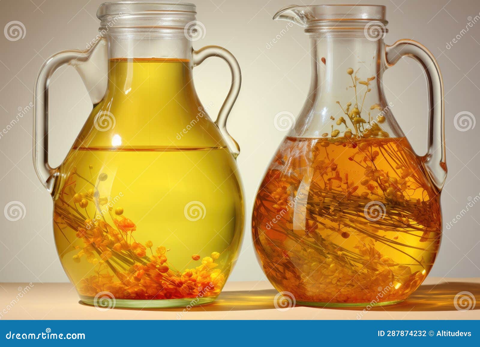 Comparison of Fresh and Used Cooking Oil Colors Stock Illustration ...