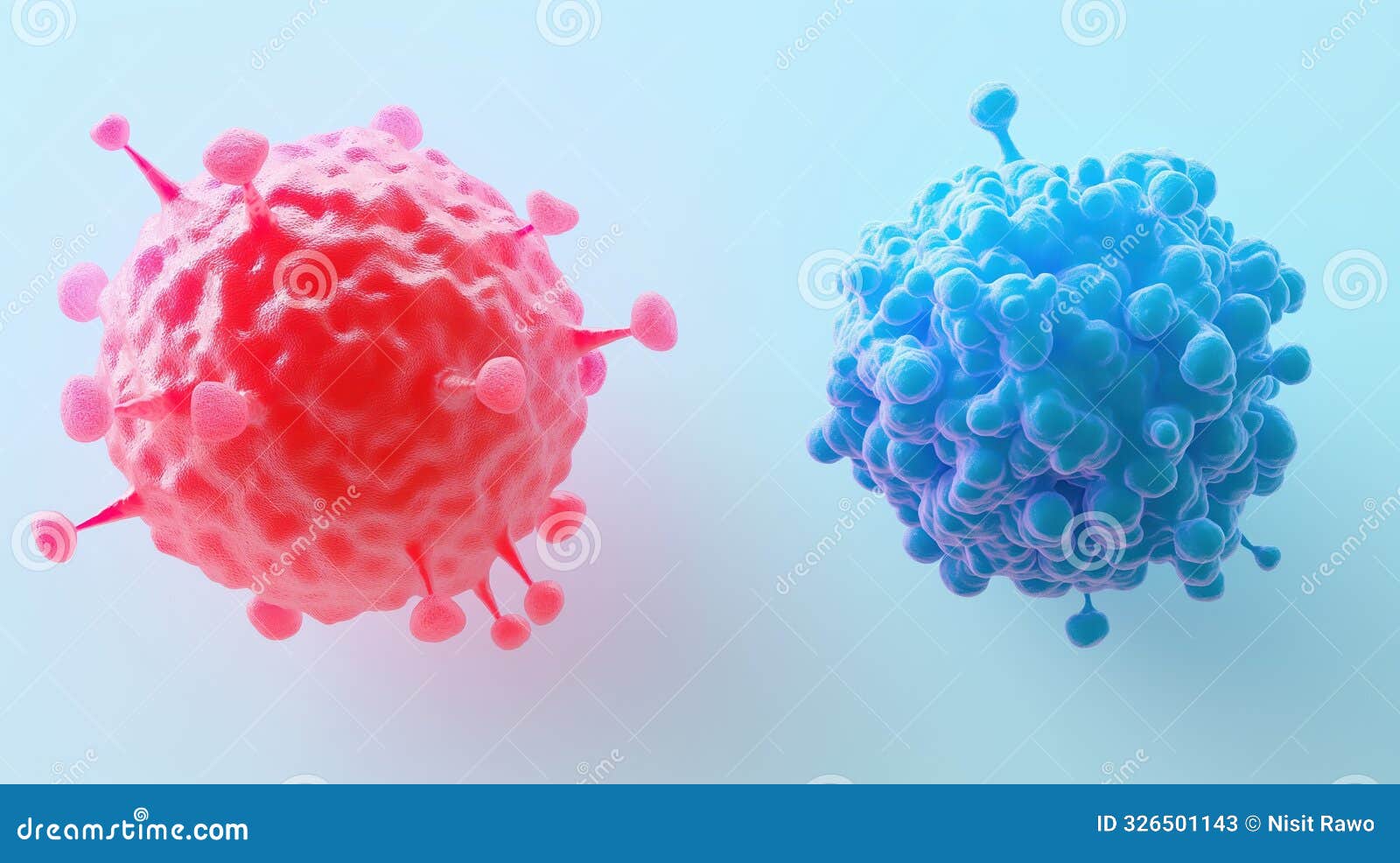 Comparison of Healthy Cells and Cancerous Cells Stock Image - Image of ...