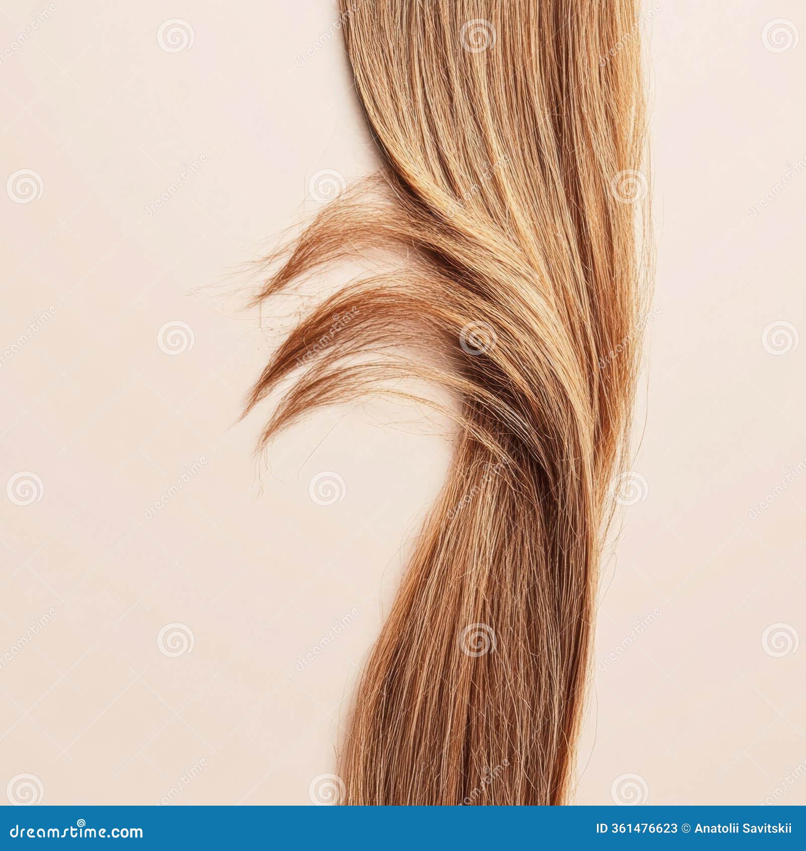 Comparison of Healthy and Damaged Hair Strands Showcasing Differences ...