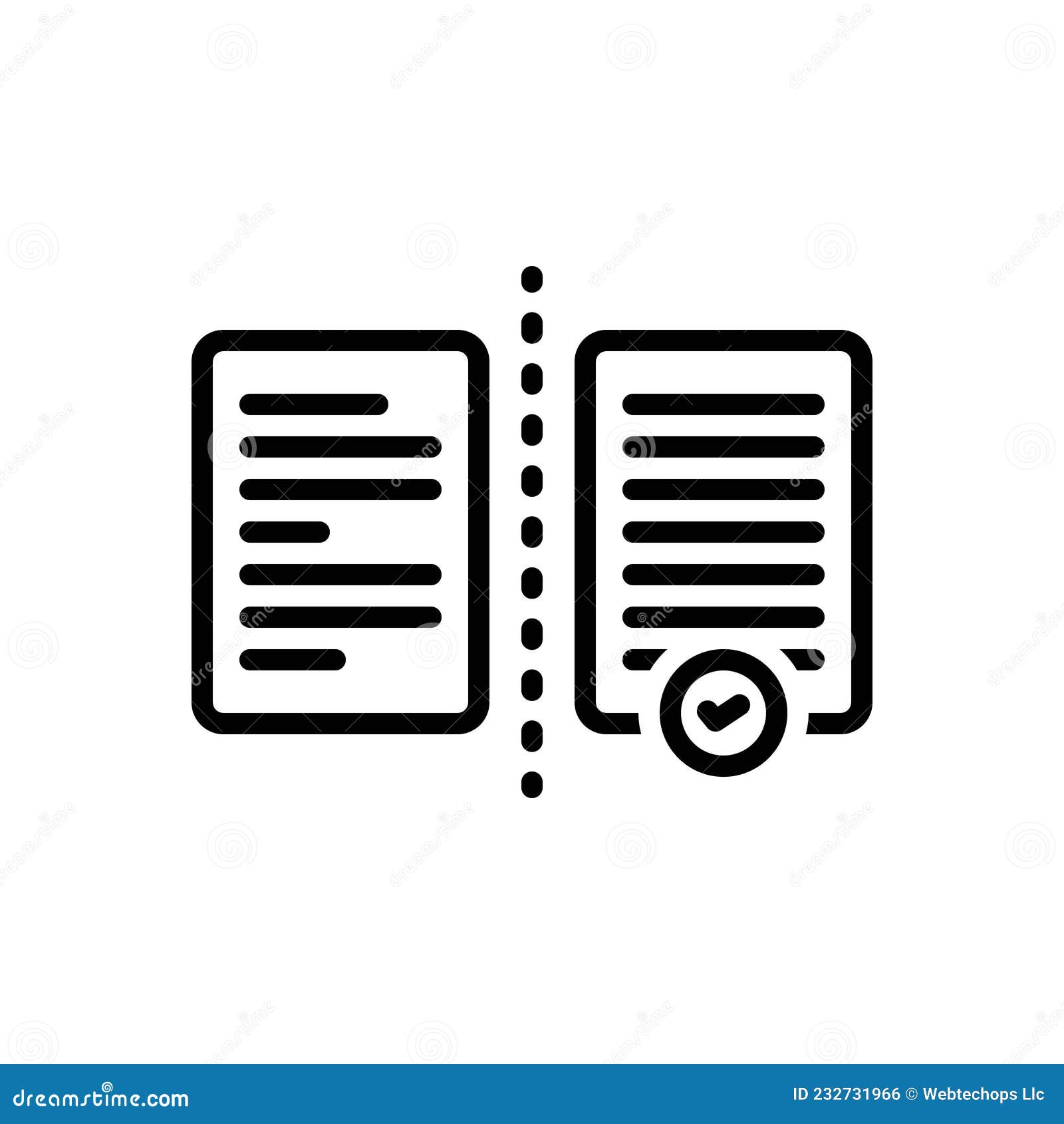 Black Line Icon for Comparison, Contrast and Compare Stock Vector ...