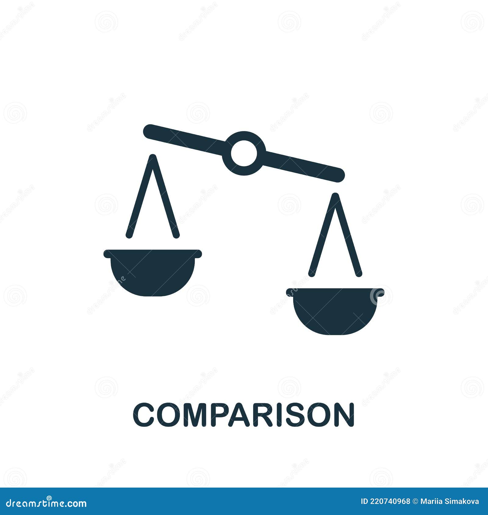 Comparison Icon. Monochrome Simple Element from Digital Service ...
