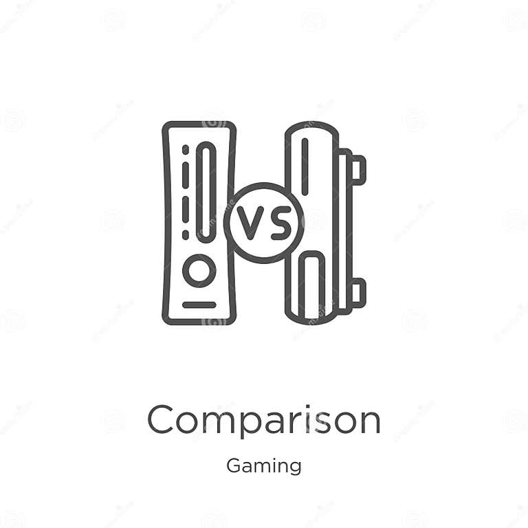 Comparison Icon Vector from Gaming Collection. Thin Line Comparison ...