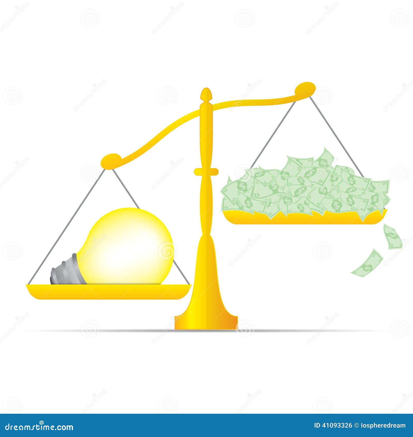 Comparison of Idea and Money Stock Vector - Illustration of comparison ...