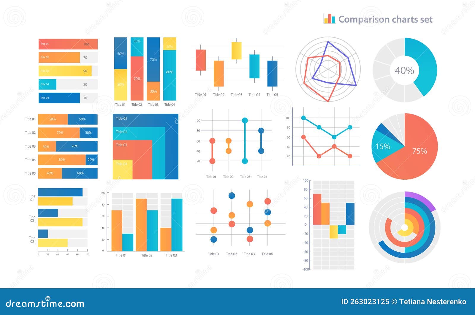 Comparison Infographic Chart Design Template Set Stock Vector ... Comparison Infographic Chart Design Template Set Stock Vector ...