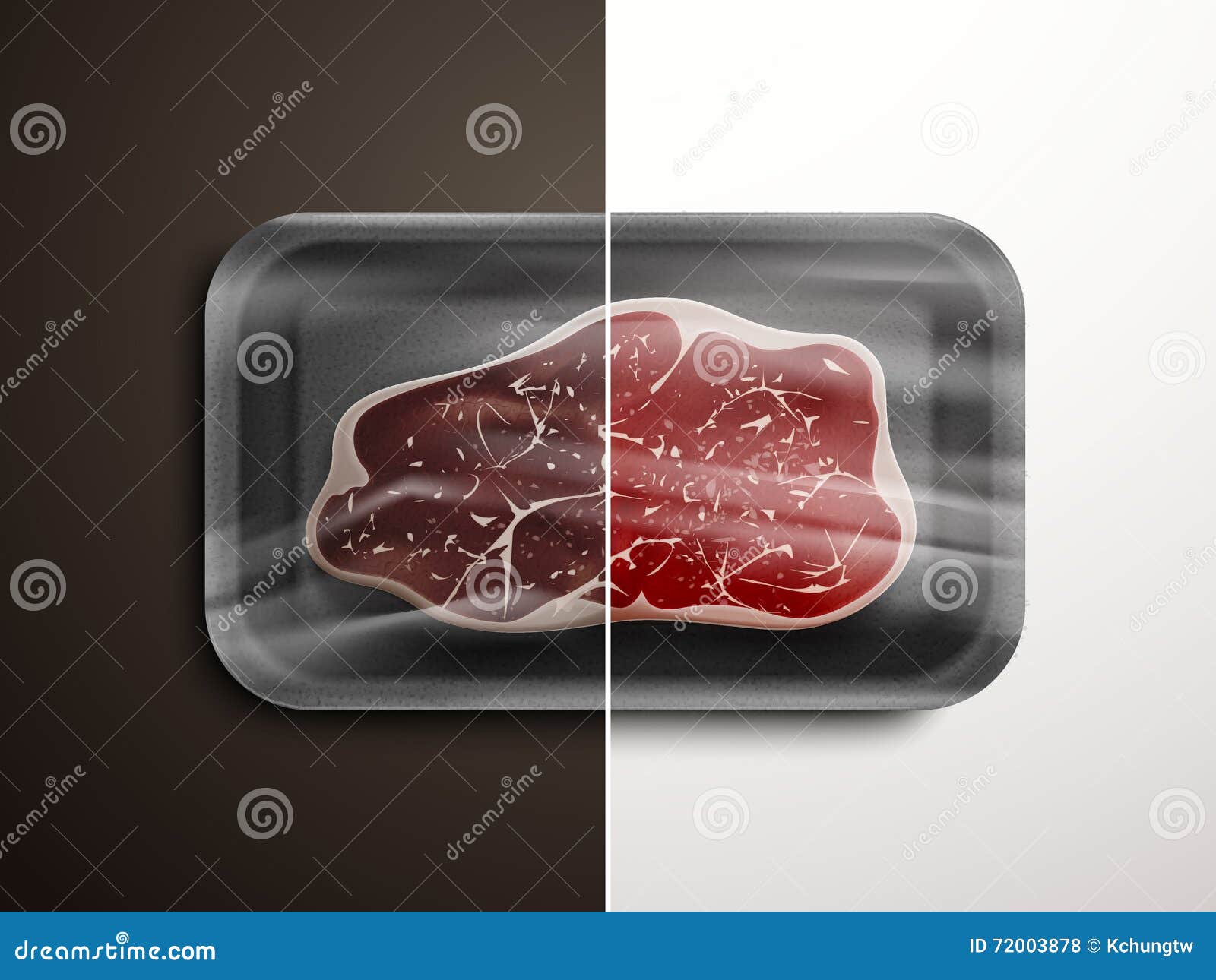 Comparison of meat quality stock illustration. Illustration of uncooked ...