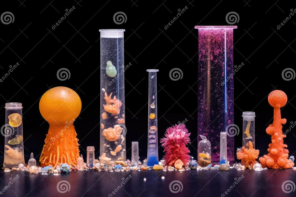 Comparison of Microplastic Sizes Under the Microscope Stock ...