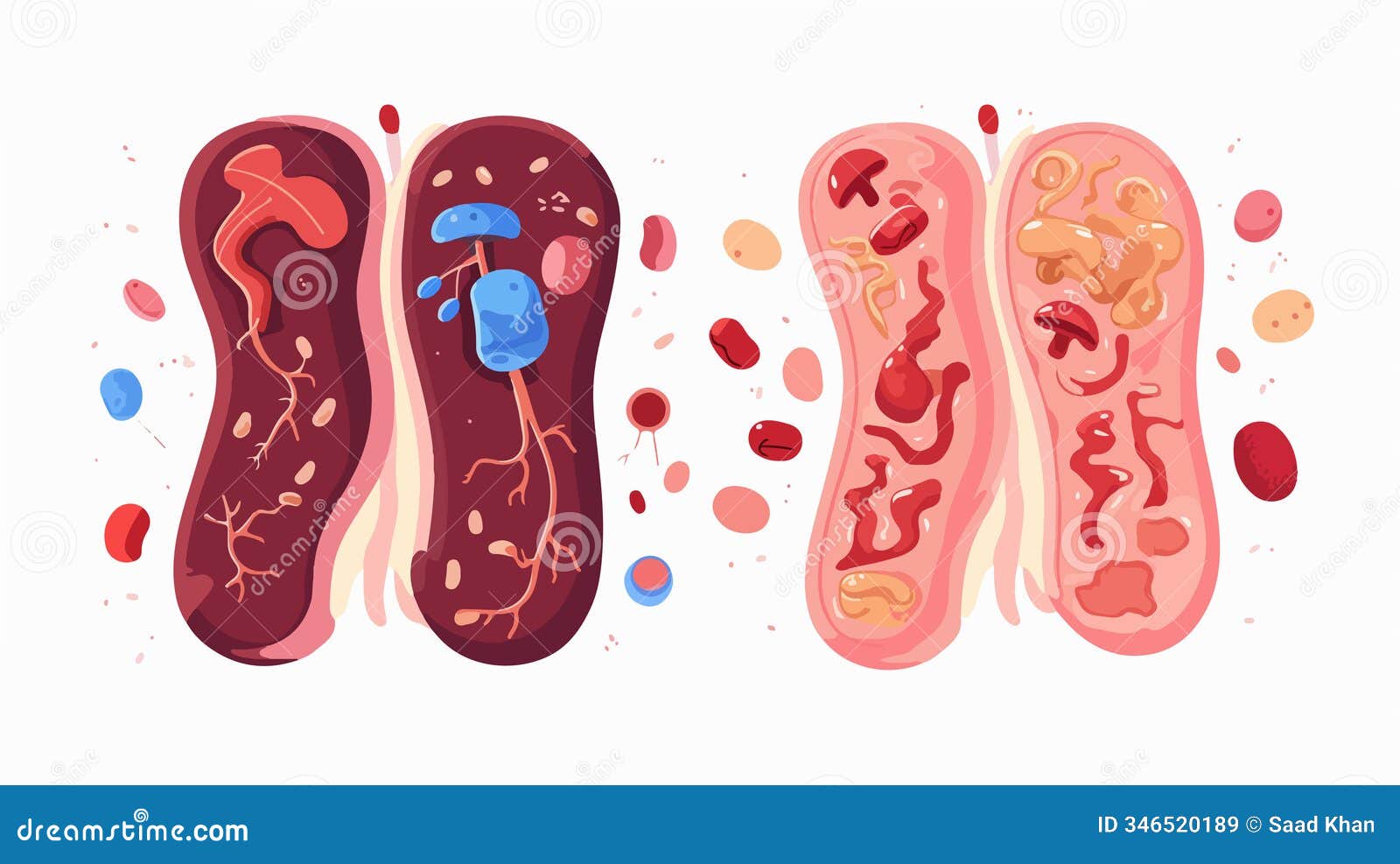 Normal Gastrointestinal Tract Vector Illustration | CartoonDealer.com ...