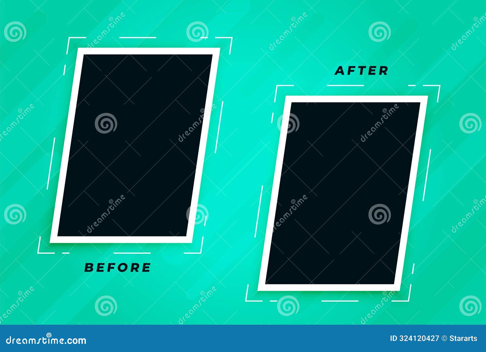 Comparison before and after Photo Frame Background Stock Vector ...