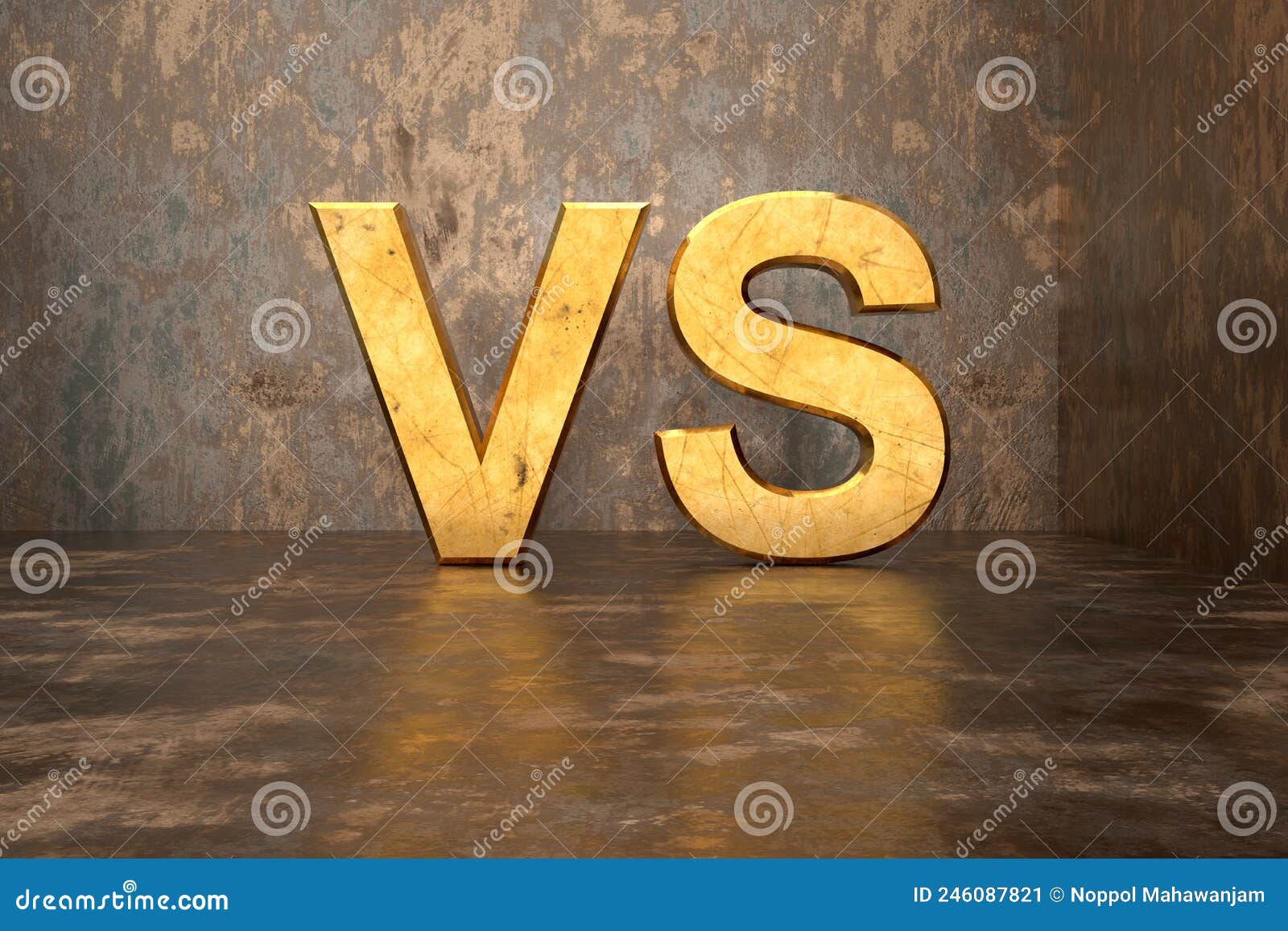 Comparison Product Display Design with Versus Text. 3D Rendering Stock ...