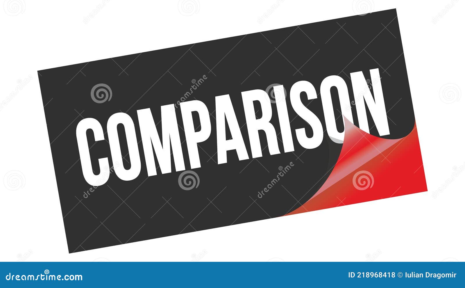COMPARISON Text on Black Red Sticker Stamp Stock Illustration ...