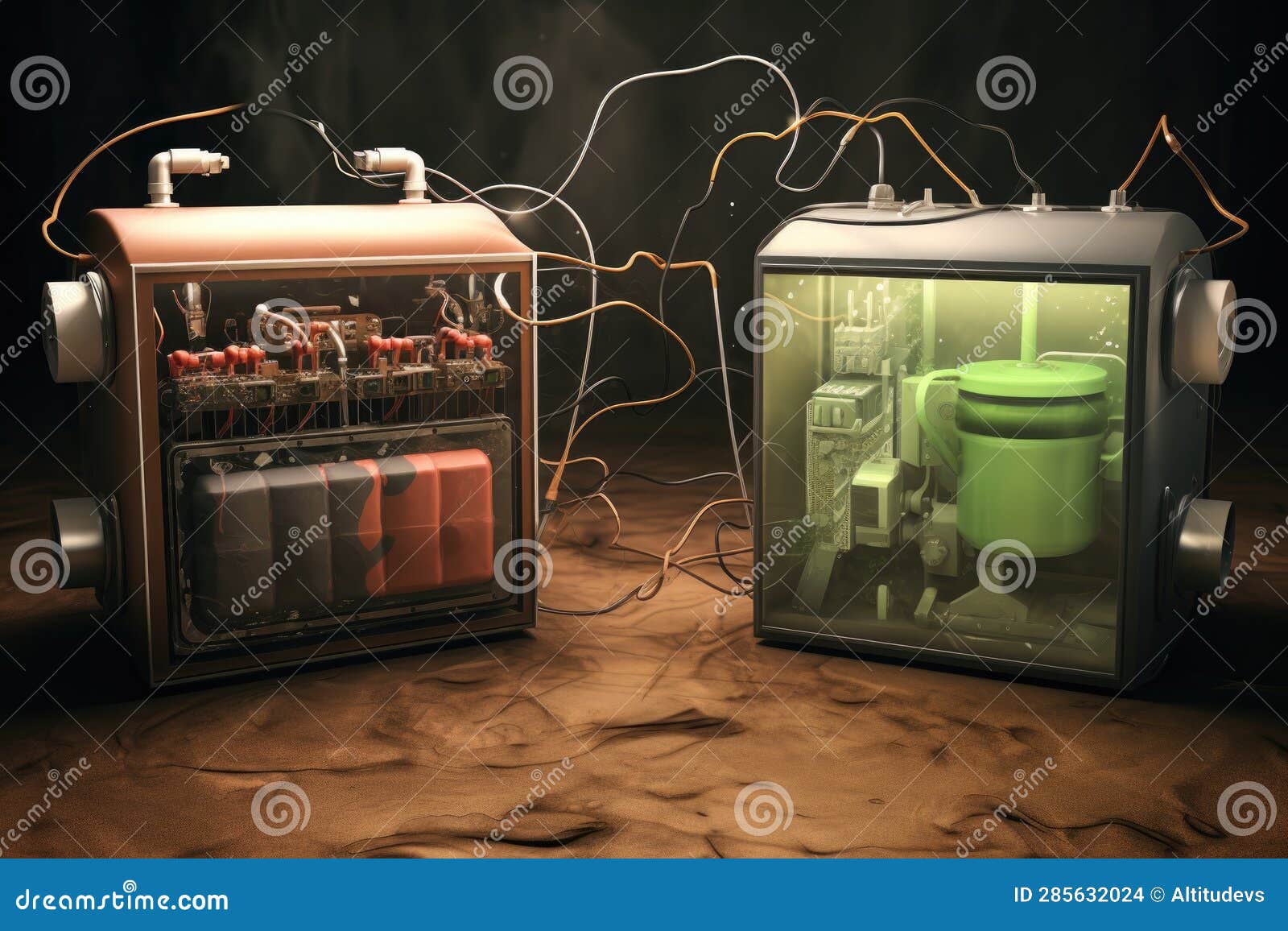 Comparison of Traditional Batteries and Microbial Fuel Cells Stock ...