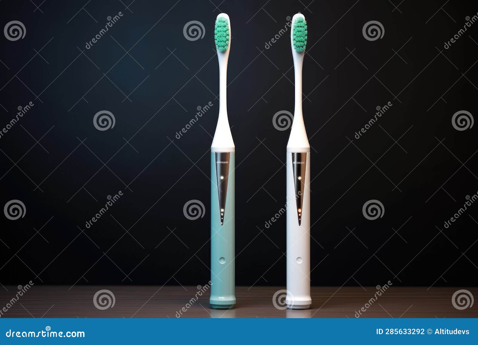 Comparison of Traditional Toothbrush and Smart Toothbrush Stock Photo ...