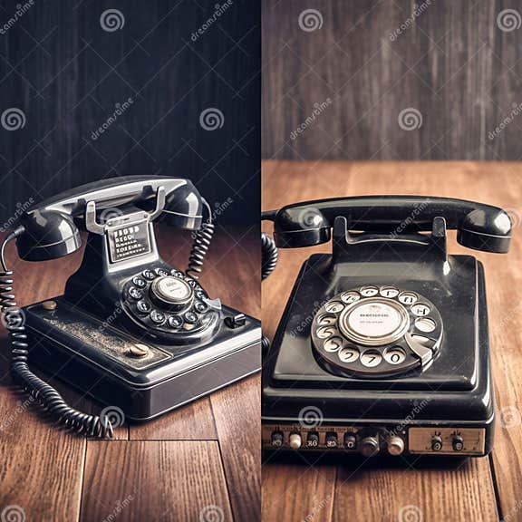 Comparison of the Use of Old and New Technologies, Old Disk Phones ...