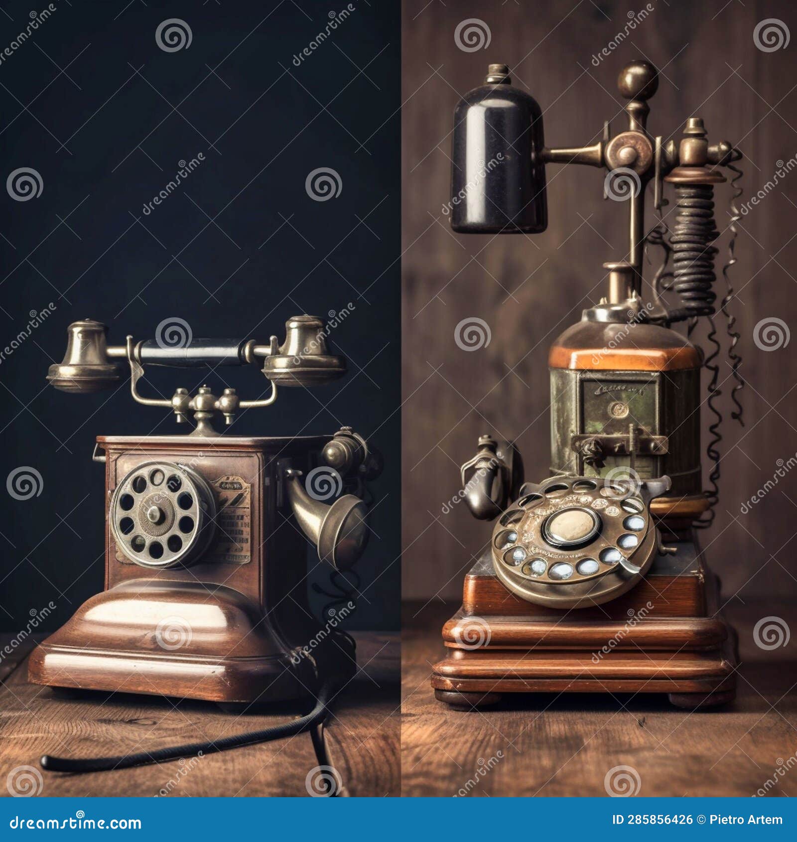 Comparison of the Use of Old and New Technologies, Old Disk Phones ...