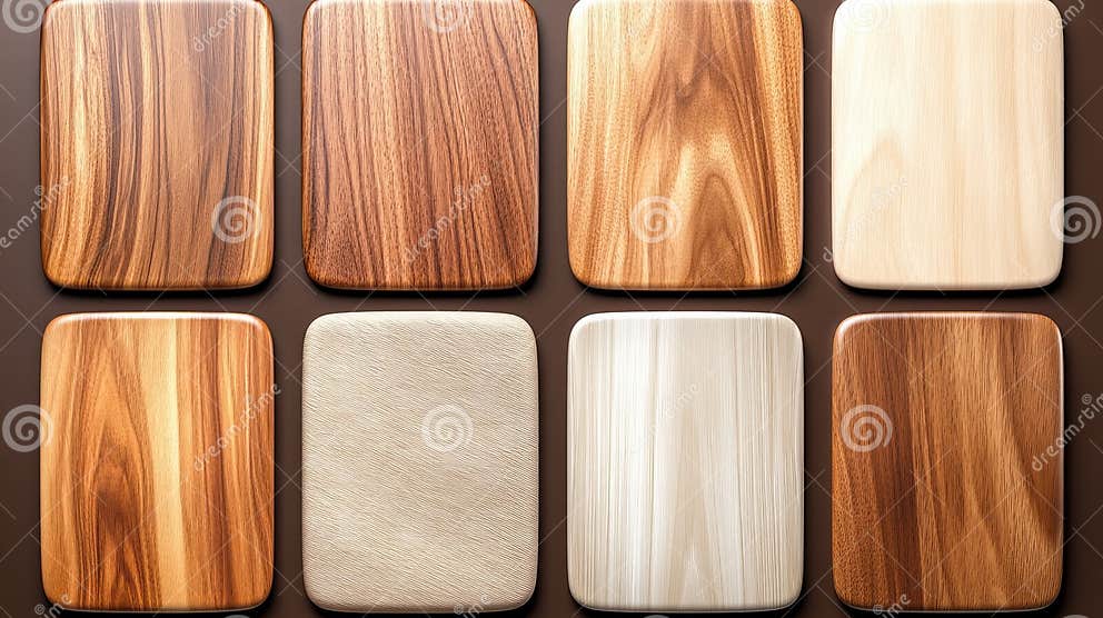 Comparison of Various Wood Grain Textures in Different Shades and ...