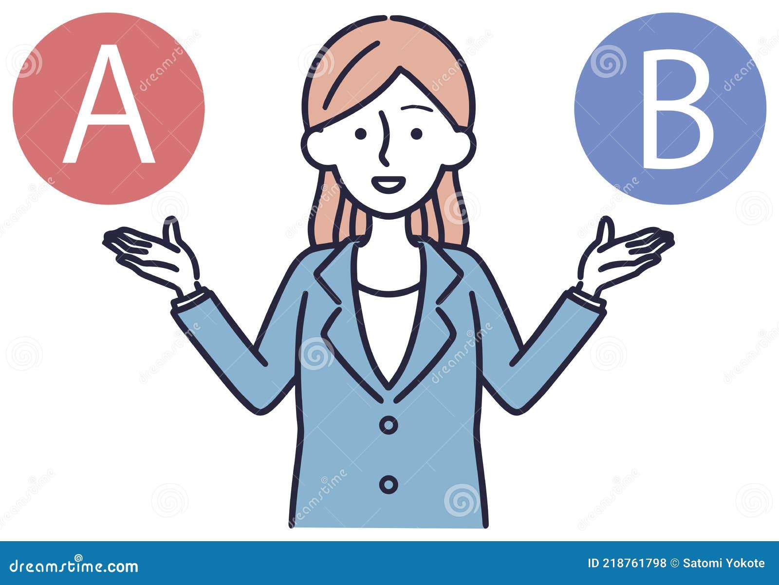 Comparison Woman Simple Illustration Stock Vector - Illustration of ...