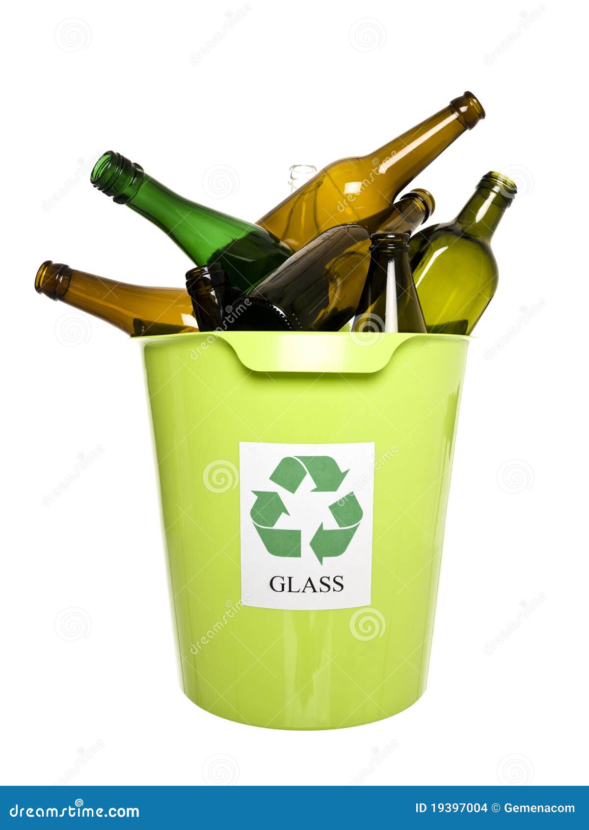 Compartimiento De Reciclaje Con El Vidrio Foto de archivo - Imagen de ...