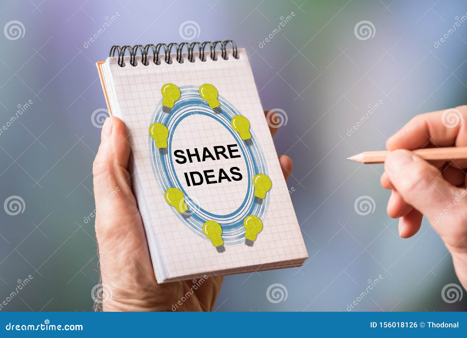 Compartir Ideas Concepto En Un Bloc De Notas Foto de archivo - Imagen ...