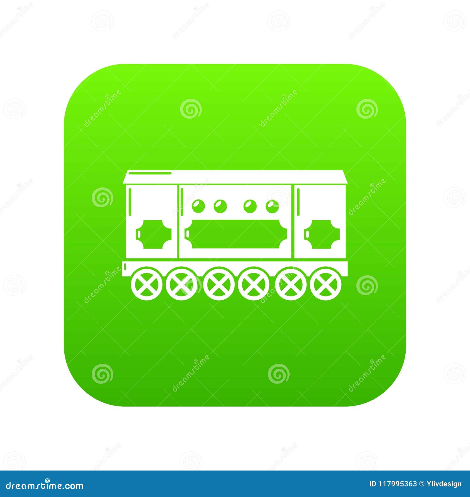 Compartment Carriage Icon Green Vector Stock Vector - Illustration of ...