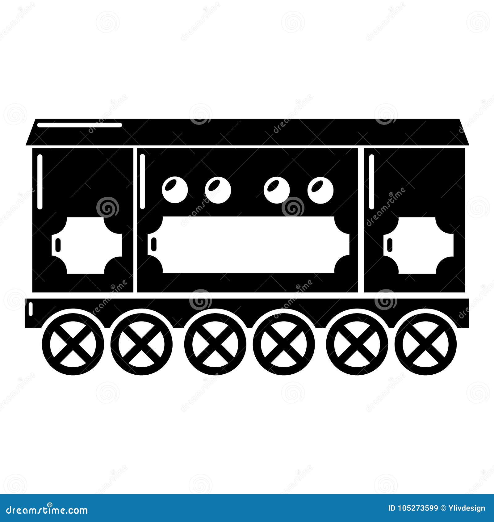Compartment Carriage Icon, Simple Style Stock Vector - Illustration of ...
