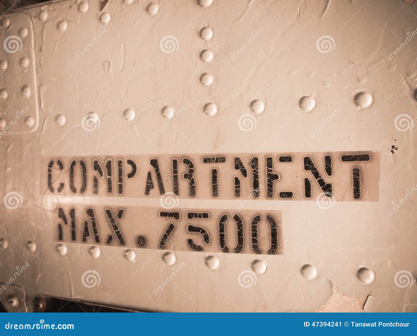 Compartment warning sign. stock image. Image of airplane - 47394241