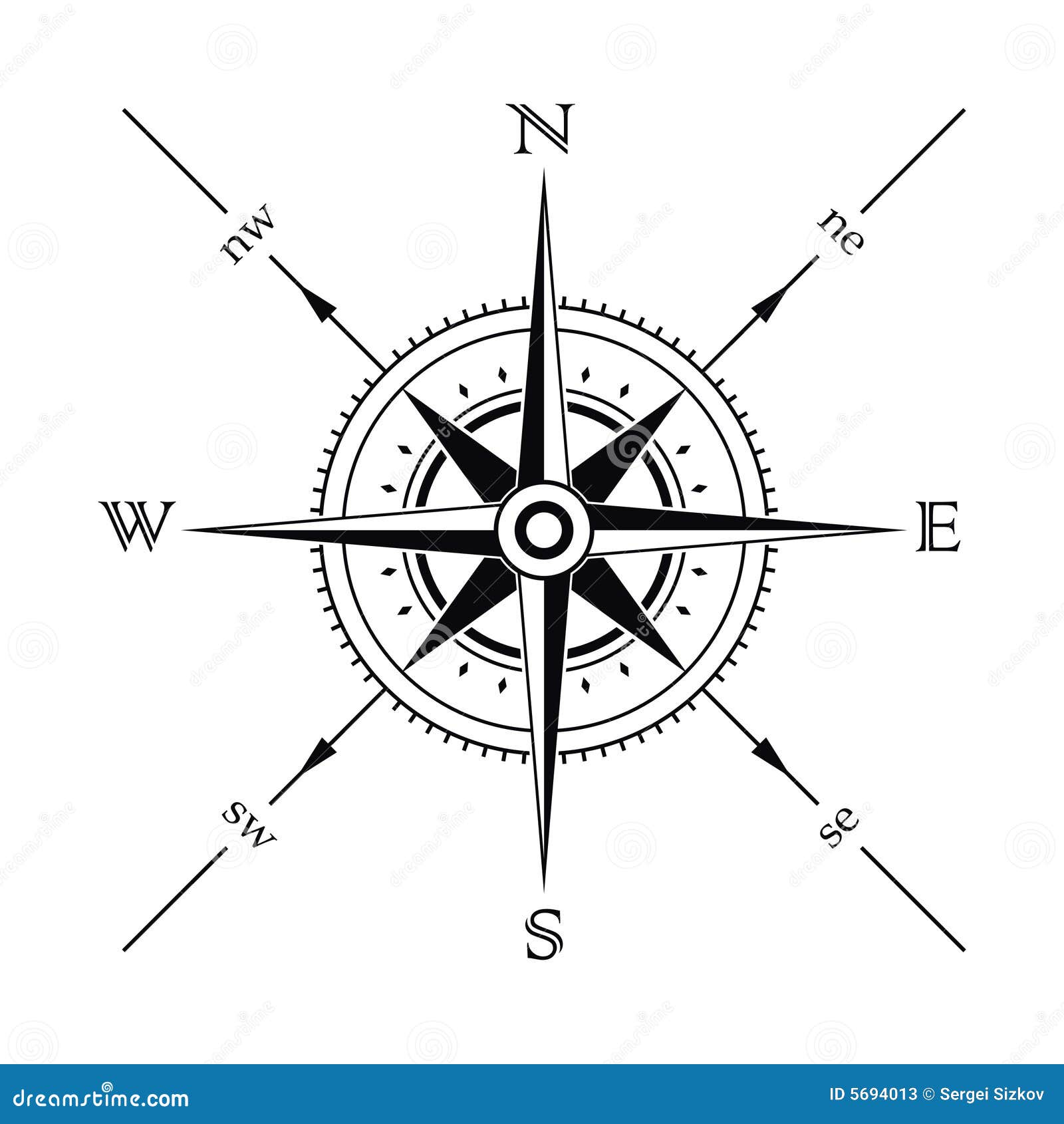 Compas illustration de vecteur. Illustration du signalétique - 5694013