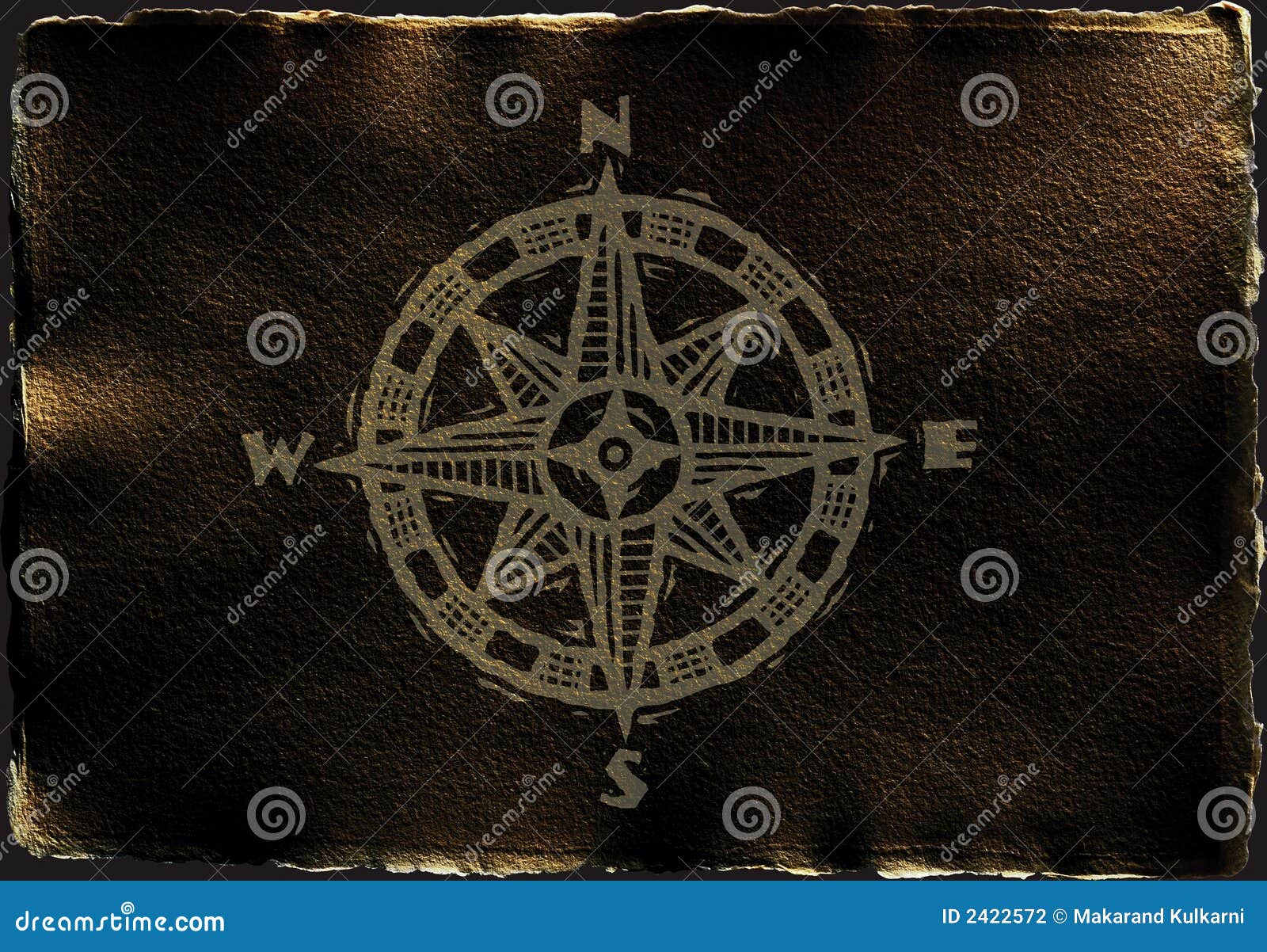 Compas in brown stock illustration. Illustration of explore - 2422572