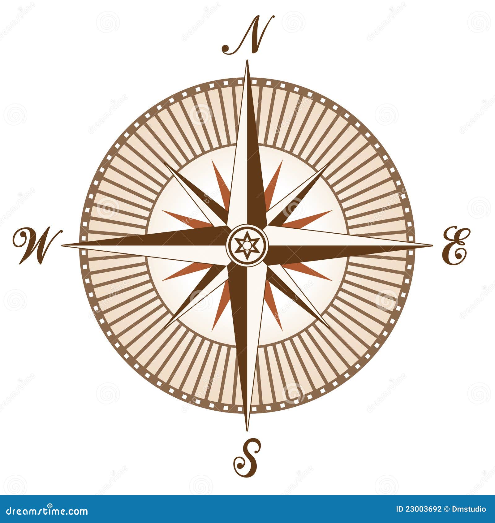 Compas De Brun De Cru De Vecteur Illustration de Vecteur - Illustration ...