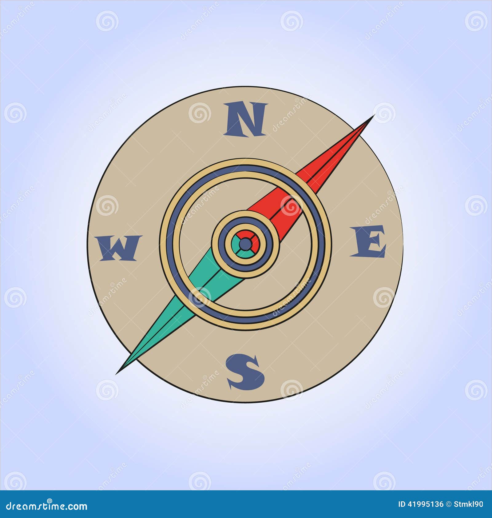 Compas De Vecteur Avec Le Point Cardinal Illustration Stock ...