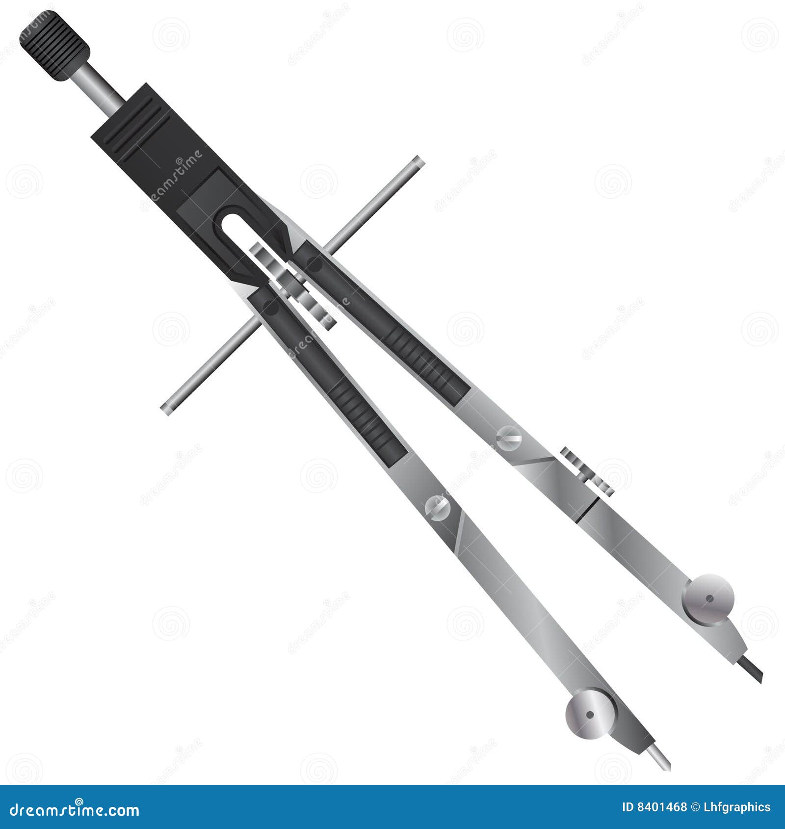 Compas Dessinant Et Concevant L'outil Illustration de Vecteur ...