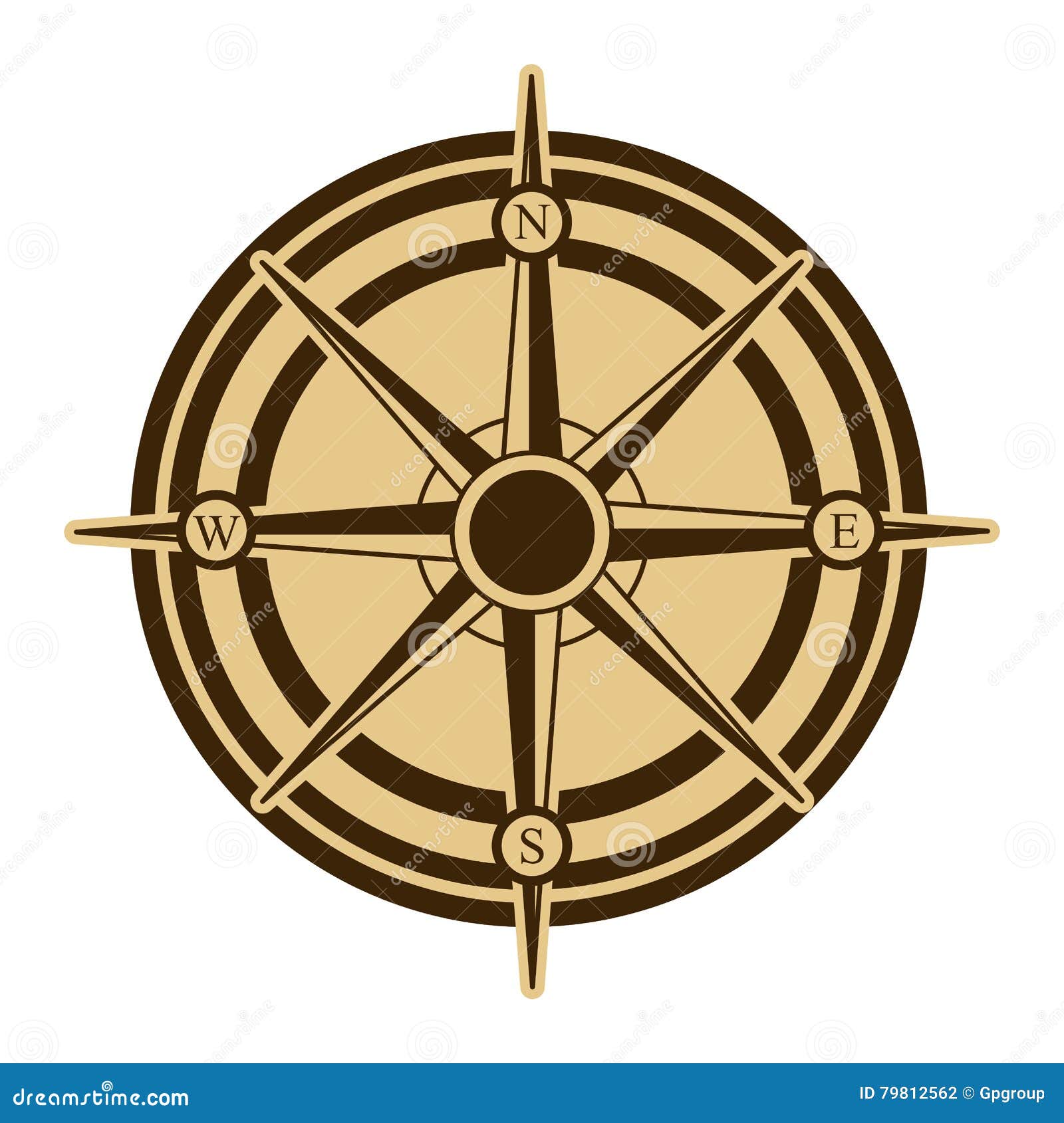 Compas en couleurs illustration de vecteur. Illustration du compas ...