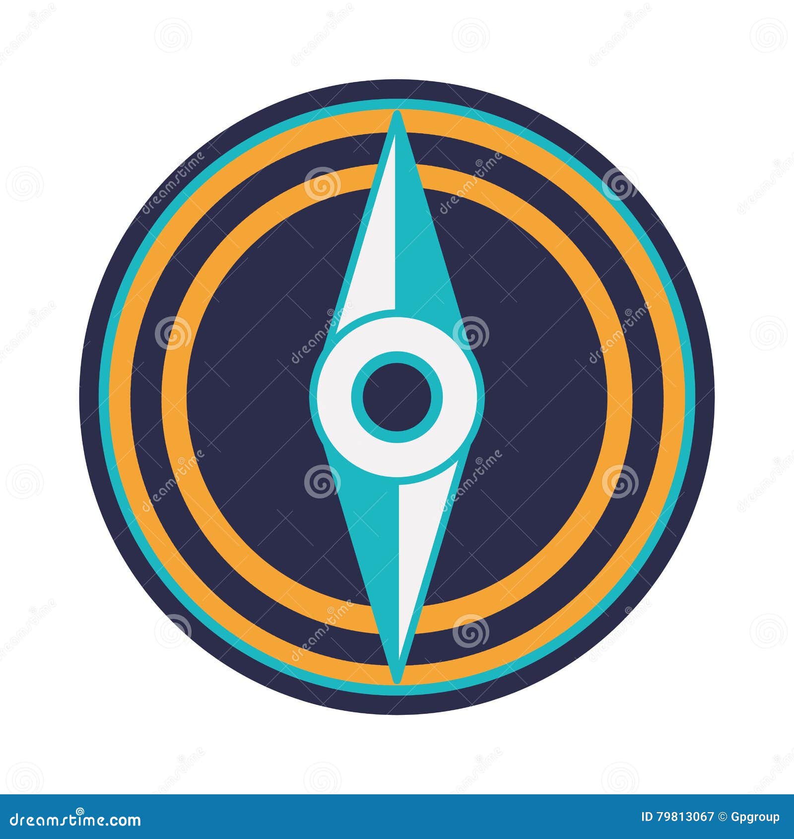 Compas en couleurs illustration de vecteur. Illustration du découverte ...