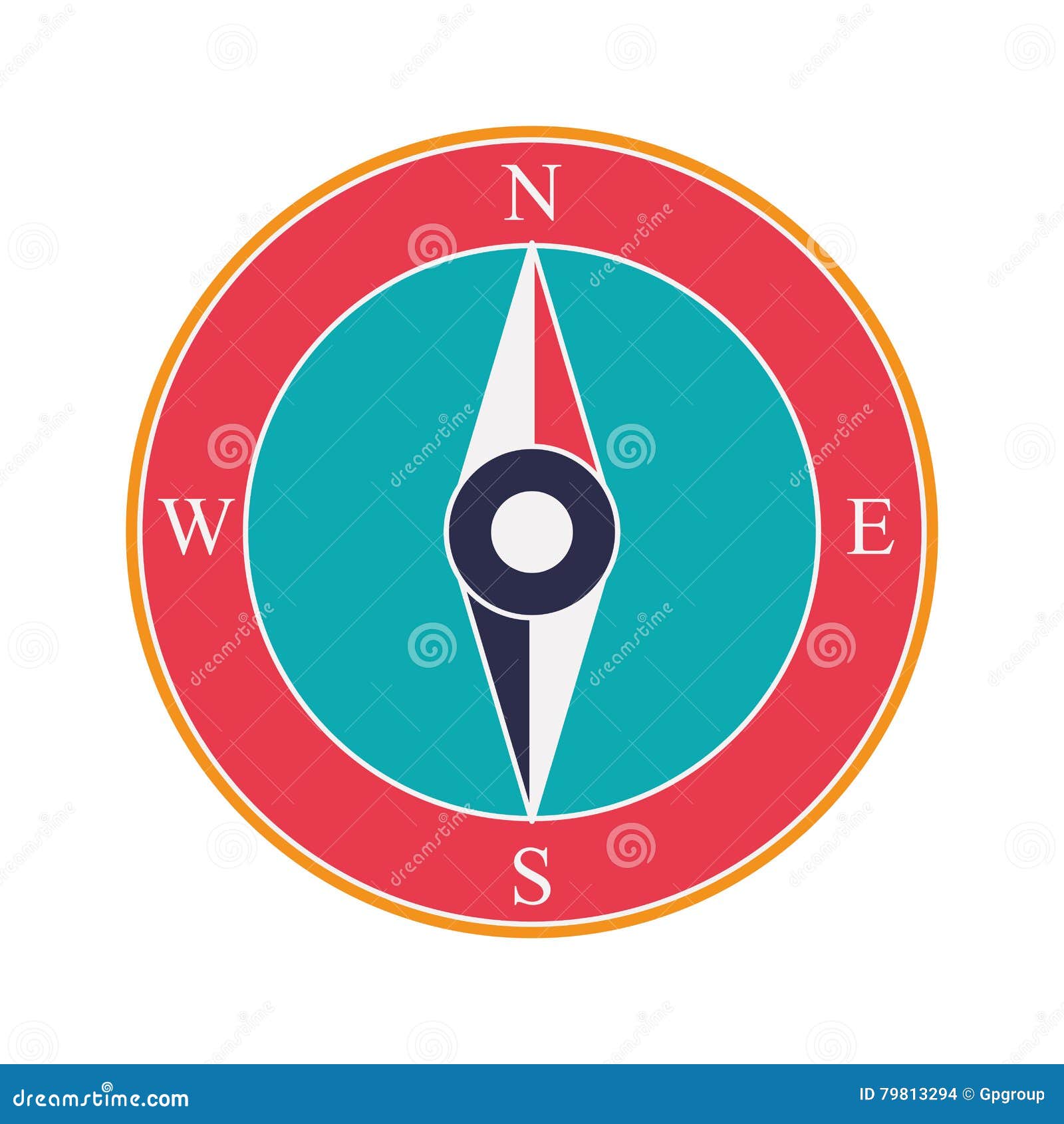 Compas en couleurs illustration de vecteur. Illustration du matériel ...