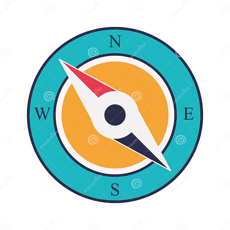 Compas en couleurs illustration de vecteur. Illustration du ...