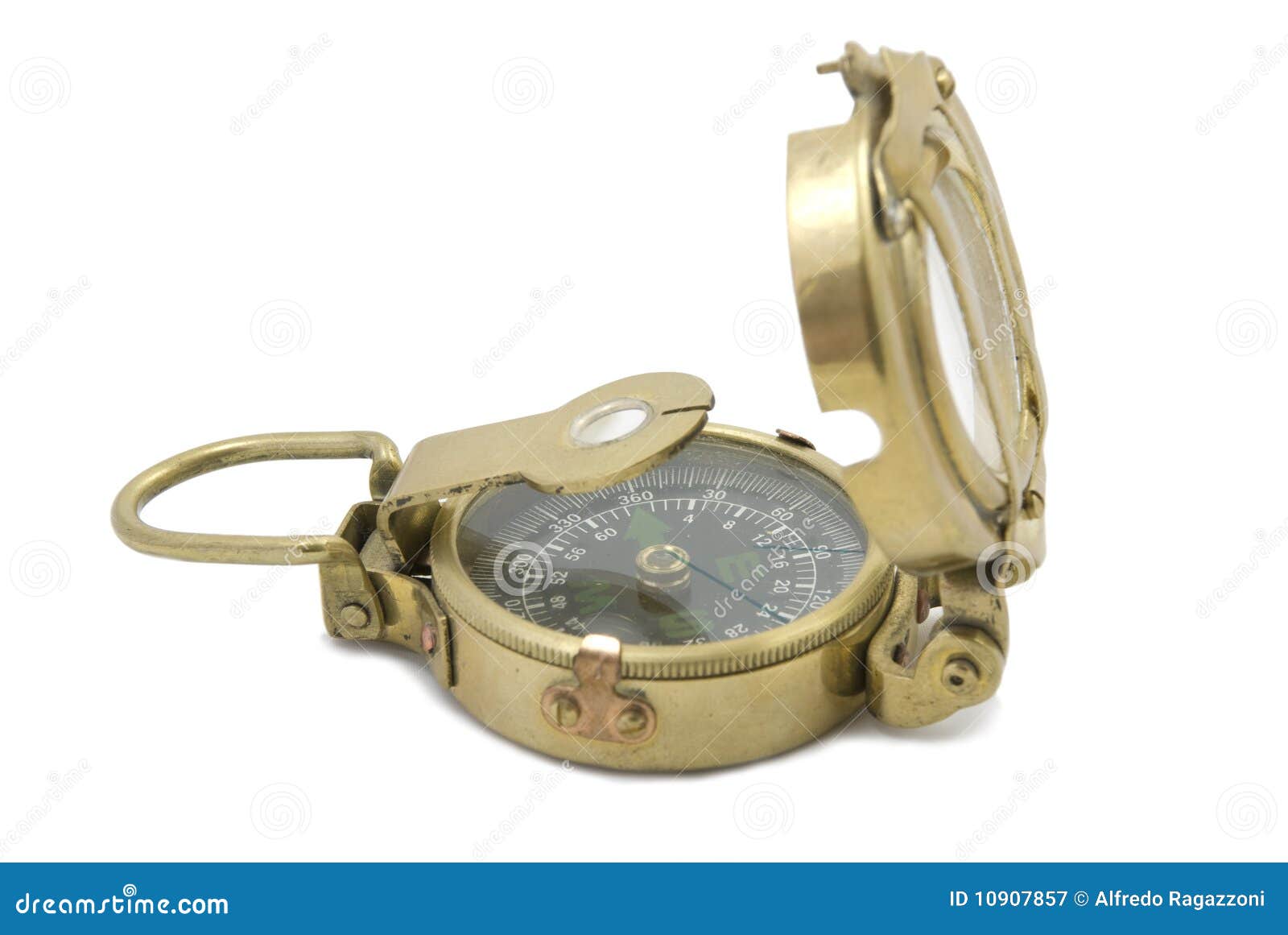 Compas en laiton image stock. Image du laiton, orientation - 10907857